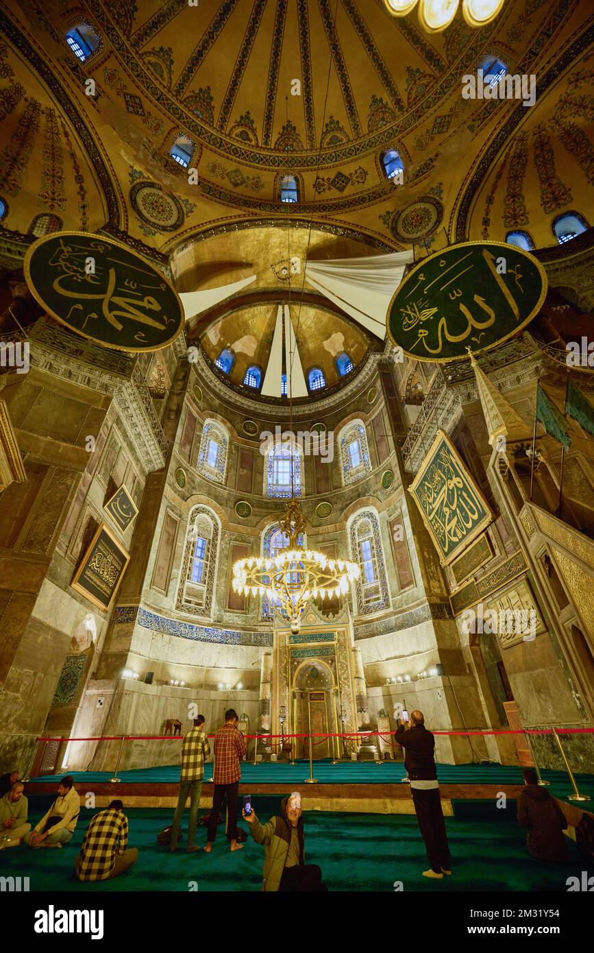 Istanbul, Turkey November 29-2022, images from the Hagia Sophia Mosque ...