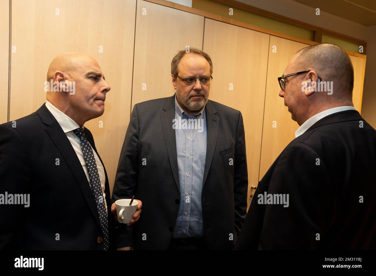 Mario Coppens (L) and Marc Leemans (R) pictured during the draw of the ...