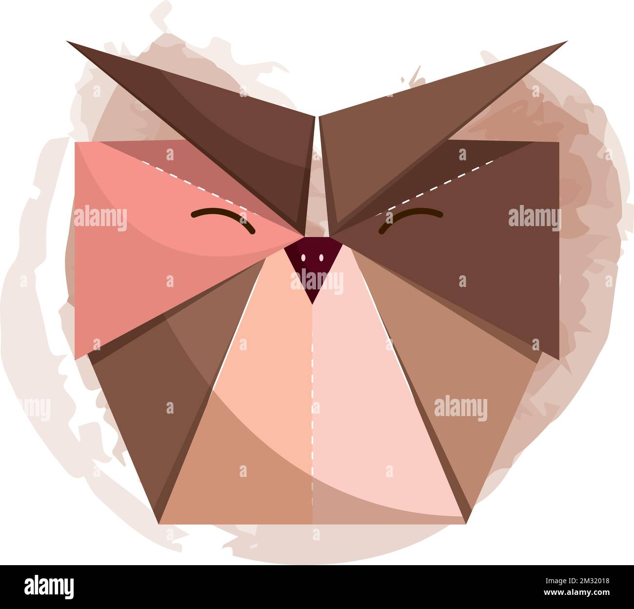 Isolated cute owl origami sketch icon Vector Stock Vector Image & Art ...