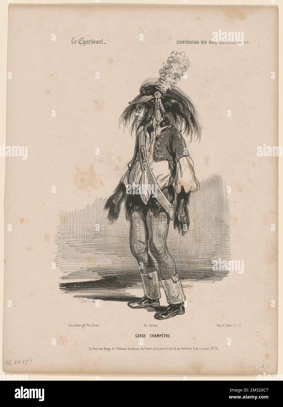 Garde Champètre ,. Paul Gavarni (1804-1866). Lithographs and Other ...