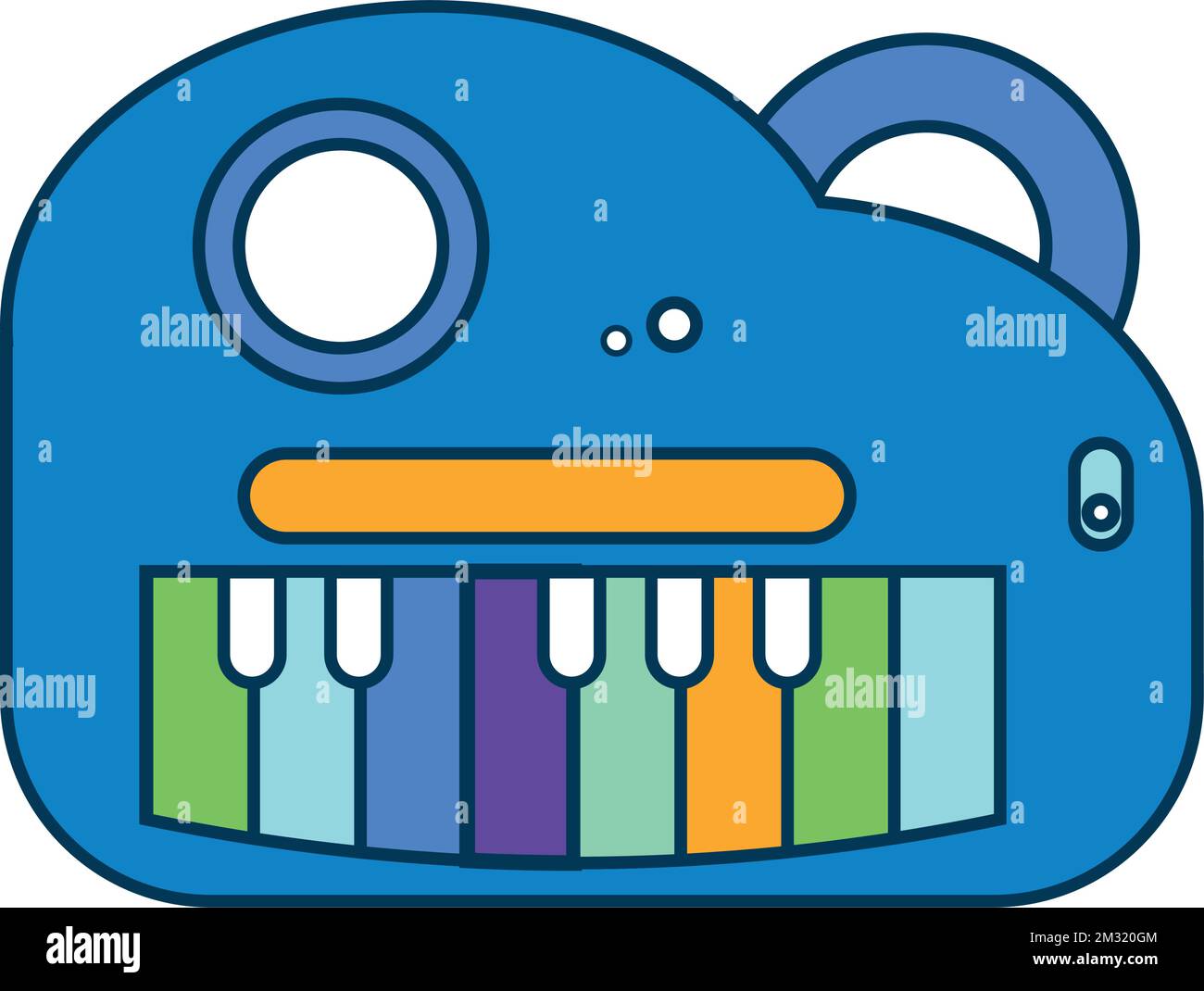 Isolated colored baby keyboard toy icon Vector Stock Vector Image & Art ...