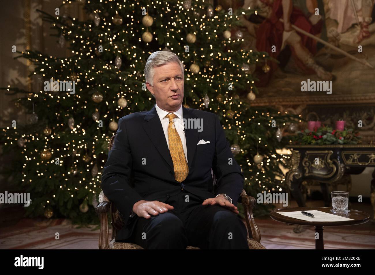 King Filip - Philippe of Belgium pictured during the registration of ...
