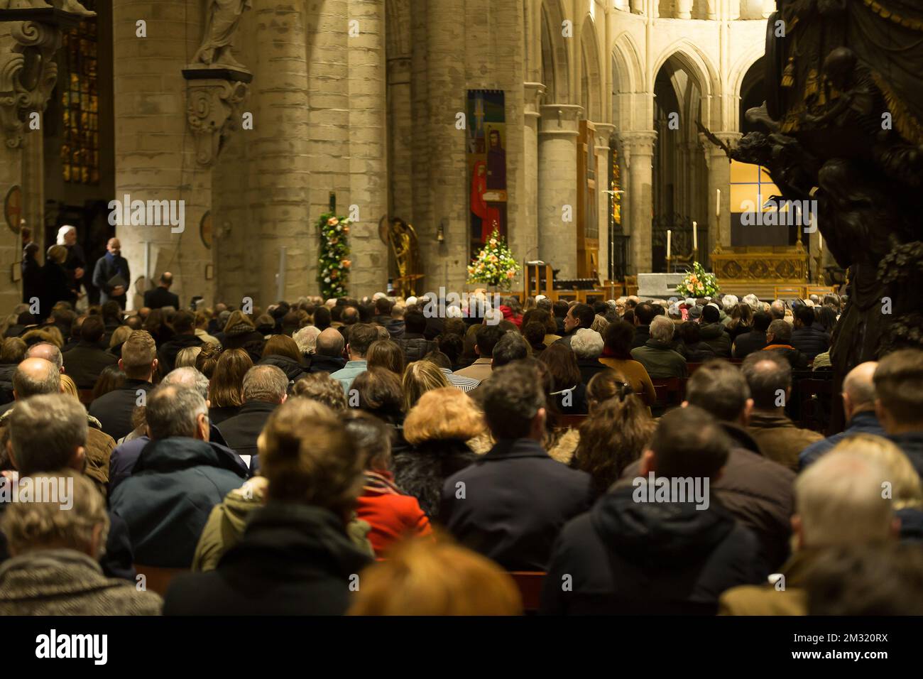 Illustration picture shows the celebration of the Midnight mass on ...