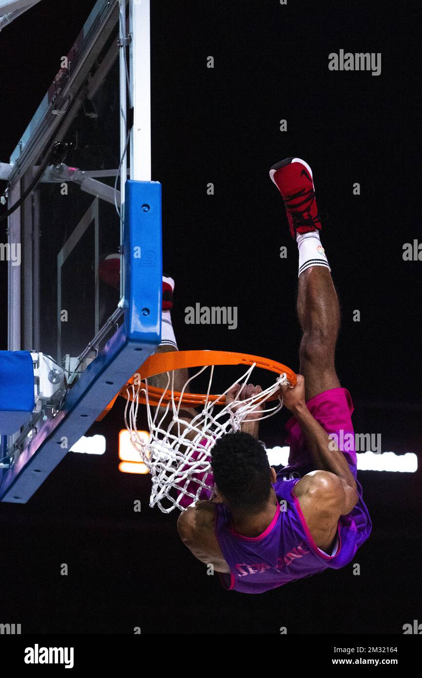 Illustration picture shows the 'Spalding Dunk Contest' ahead of the ...