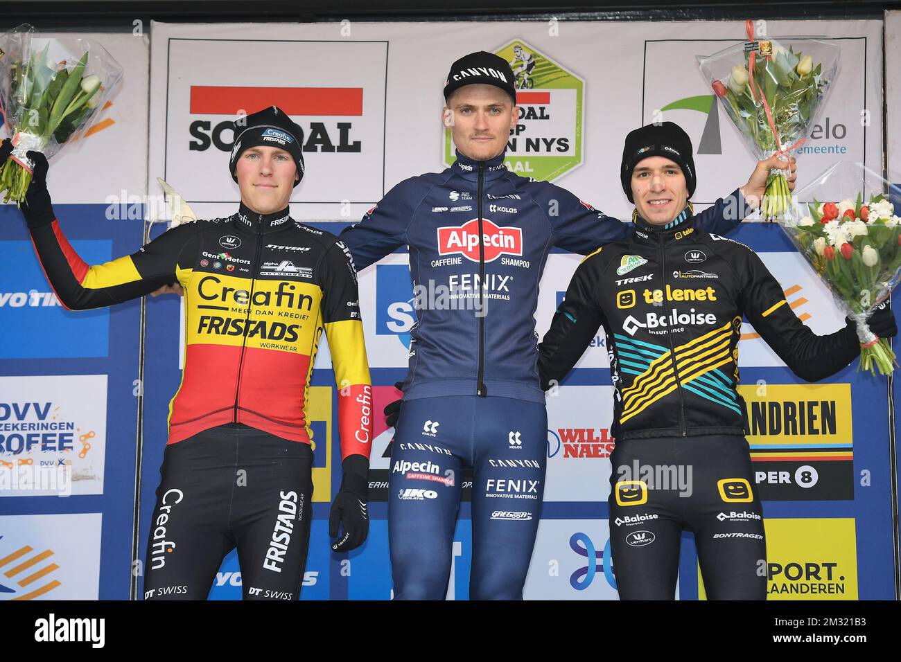 Belgian Timo Kielich , French Antoine Benoist and Belgian Yentl Bekaert ...