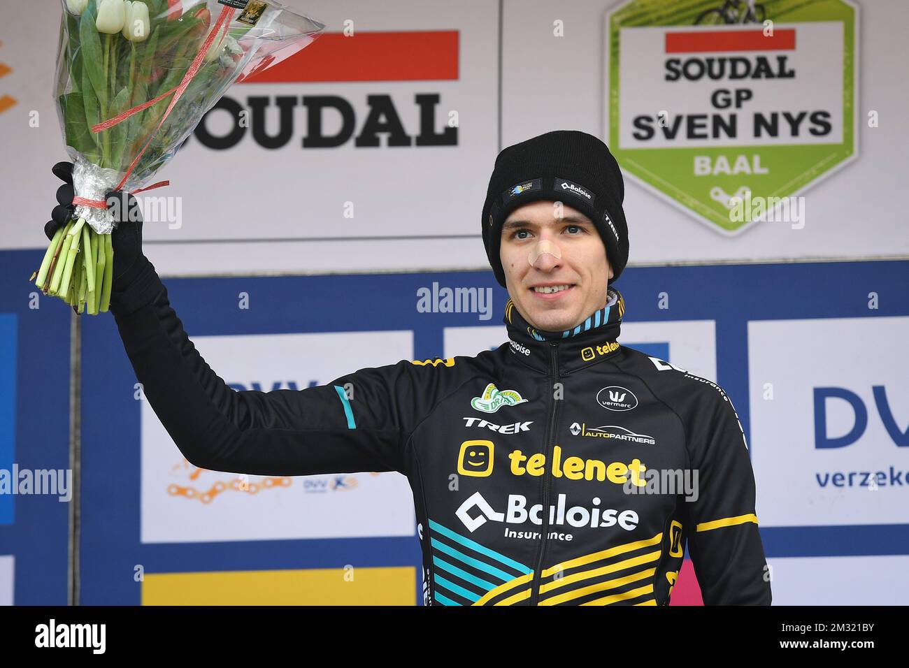 Belgian Yentl Bekaert pictured on the podium after the U23 race of the ...