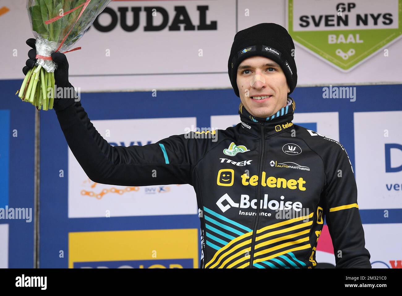 Belgian Yentl Bekaert pictured on the podium after the U23 race of the ...