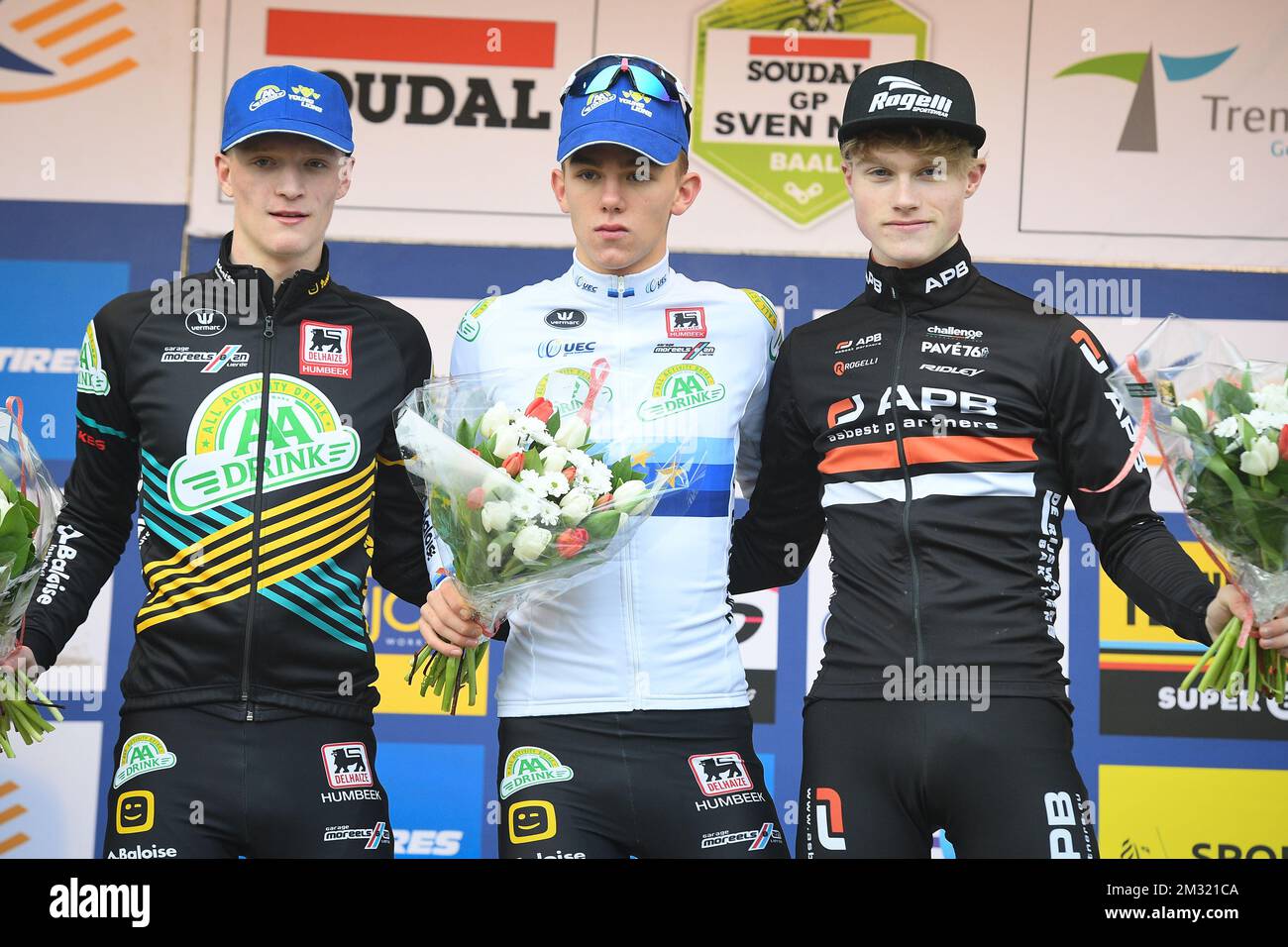 Belgian Ward Huybs, Belgian Thibau Nys and Belgian Lucas Janssen ...