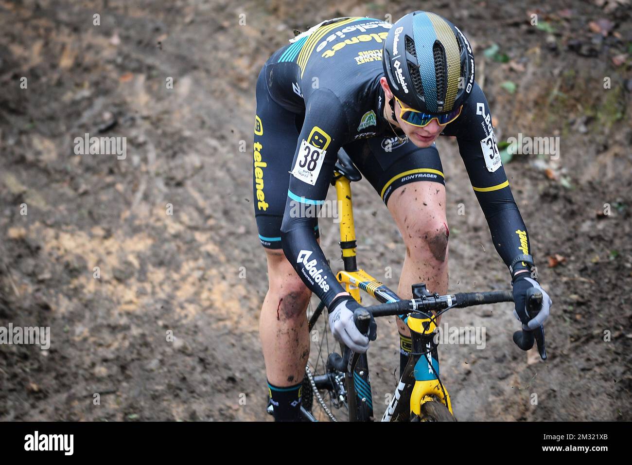Belgian Andreas Goeman pictured in action during the U23 race of the ...