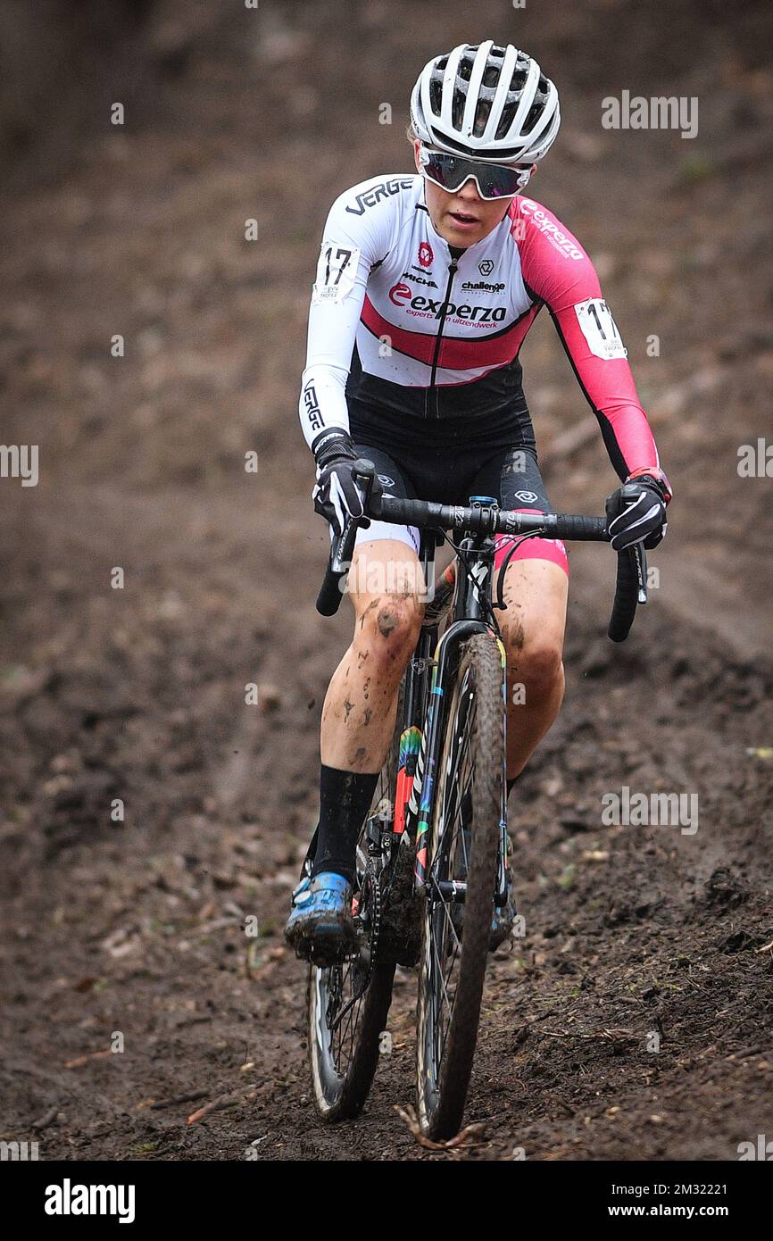 British Anna Kay pictured in action during the women elite race of the ...