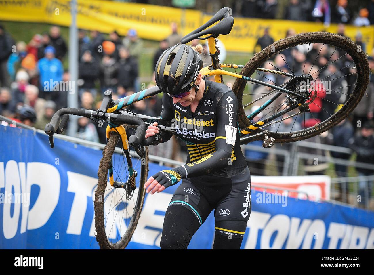 Belgian Ellen Van Loy pictured in action during the women elite race of ...