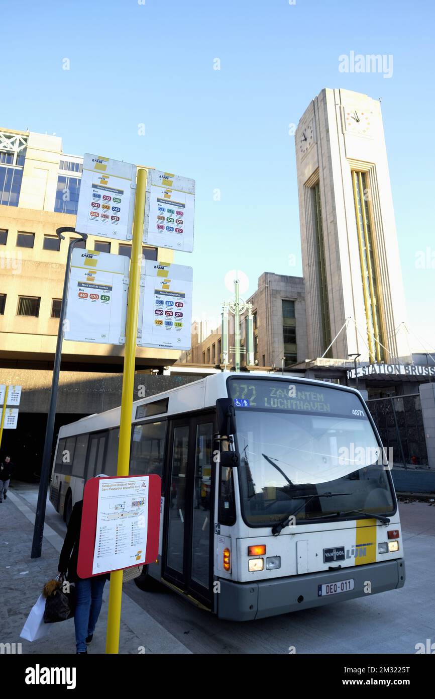 Illustration picture the new bus stop, as the works are done for the ...