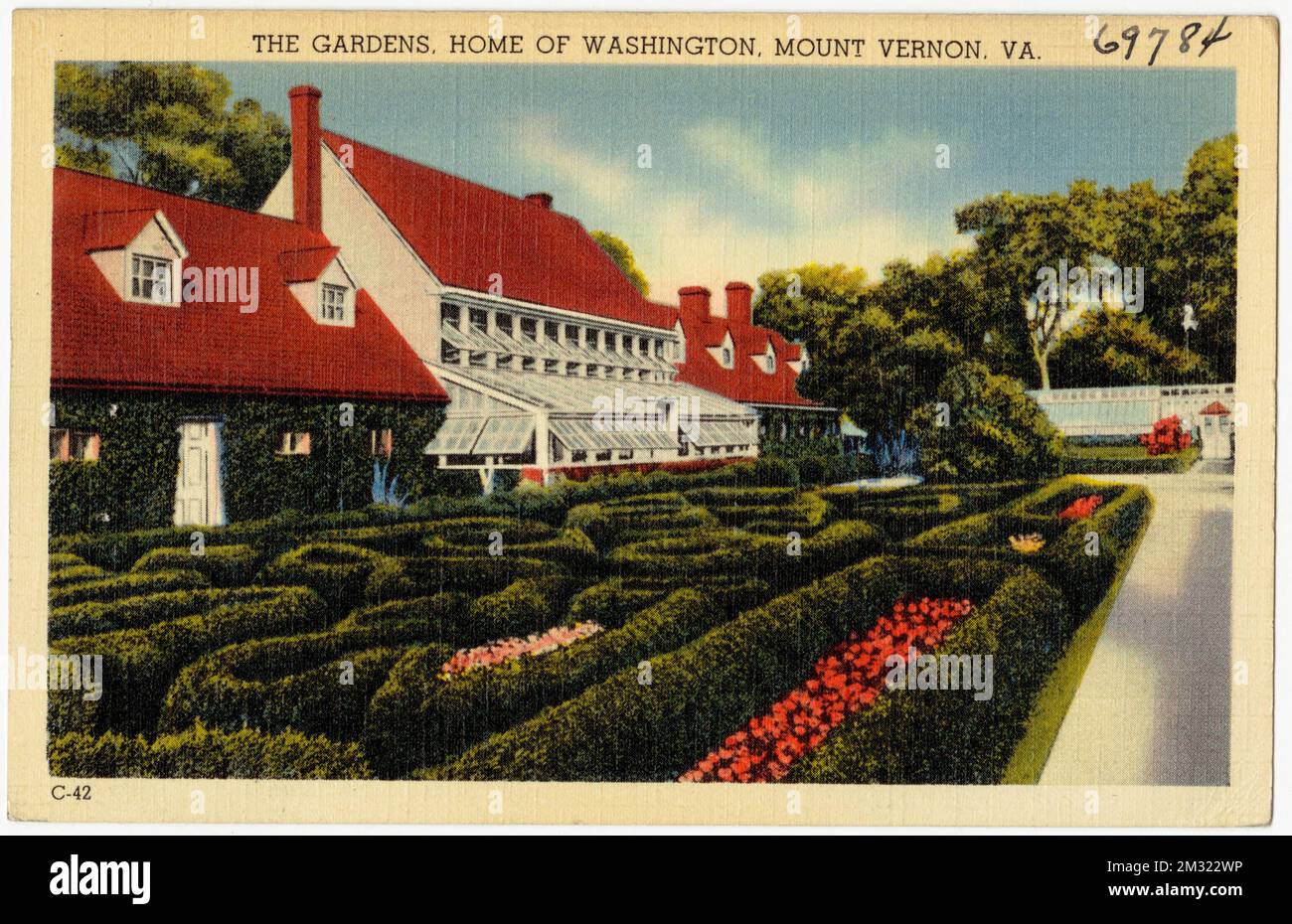 The gardens, Home of Washington, Mount Vernon, VA. , Historic buildings ...