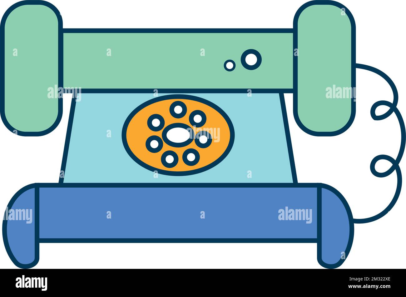 Isolated children old telephone toy icon Vector Stock Vector Image ...