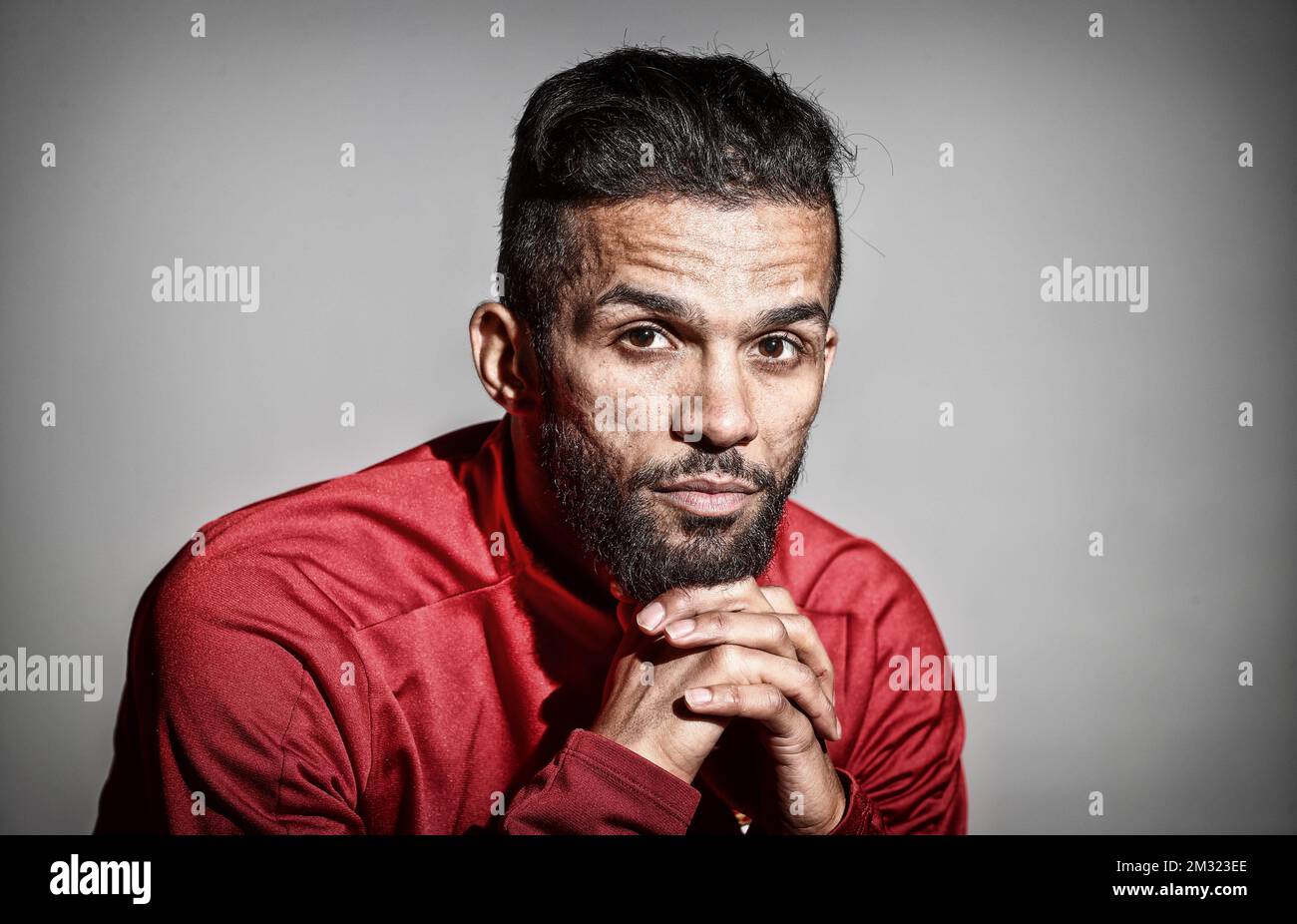 Standard's Mehdi Carcela poses for the photographer at the winter ...