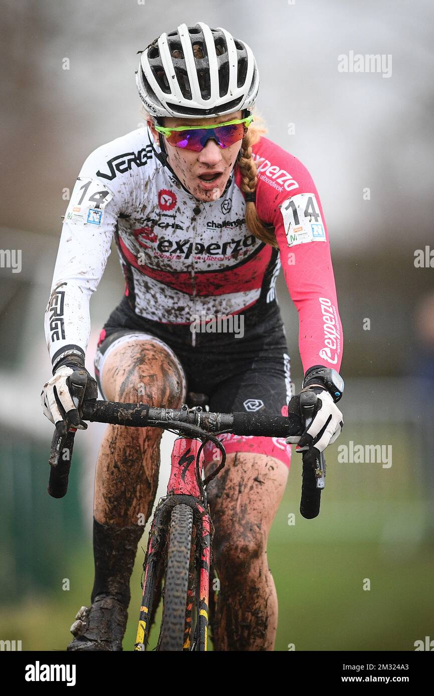 Belgian Alicia Franck pictured in action during the women's elite race ...