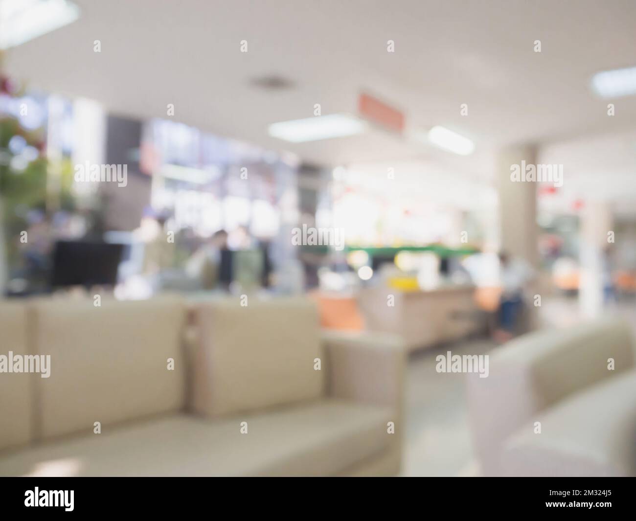 hospital medical interior blurred background Stock Photo - Alamy