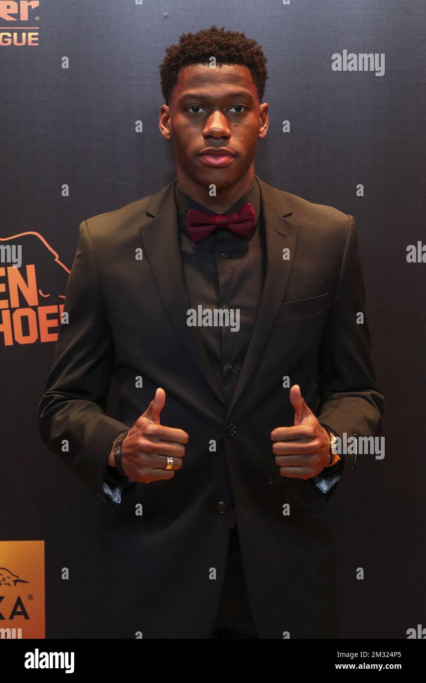Gent's Jonathan David pictured on the red carpet at the arrival for the ...