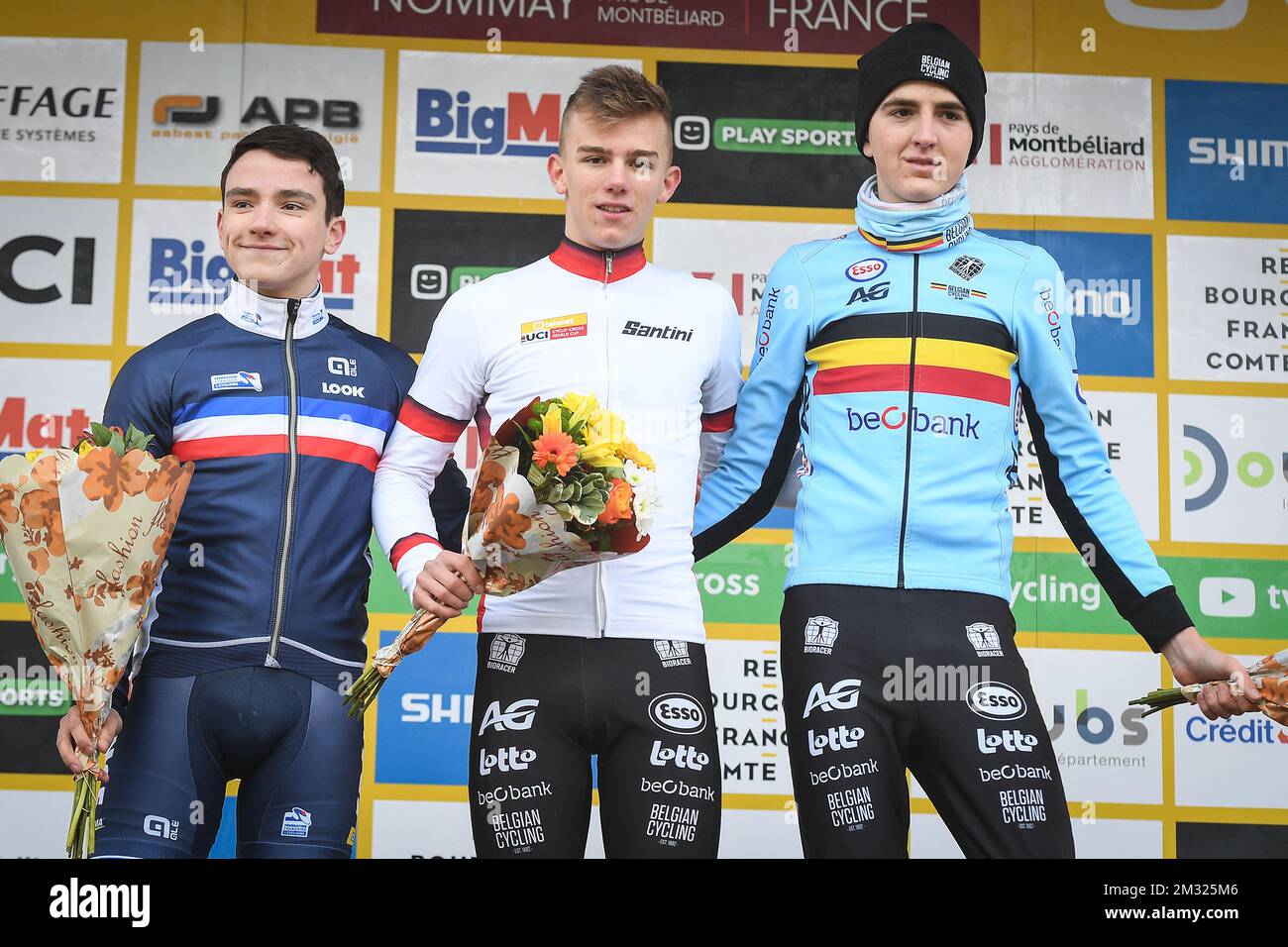 French Remi Lelandais, Belgian Thibau Nys and Belgian Emiel Verstrynge ...