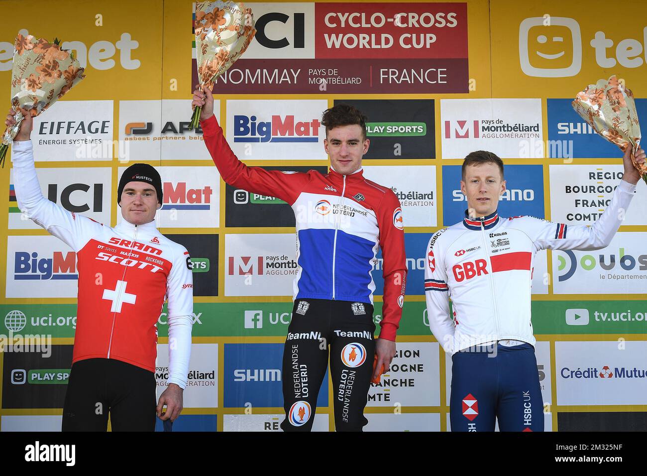 Swiss Kevin Kuhn, Dutch Ryan Kamp and British Thomas Mein pictured on ...