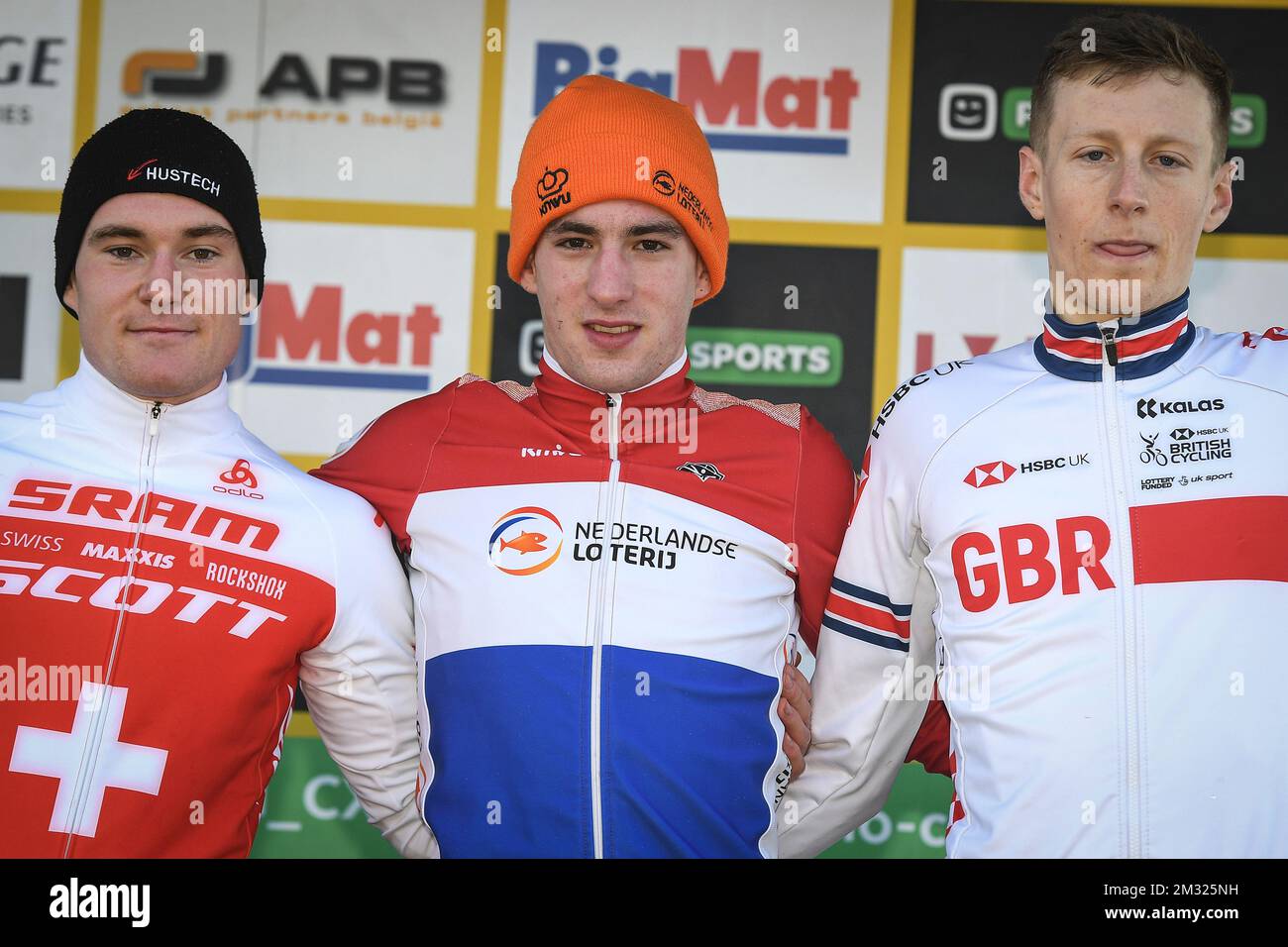 Swiss Kevin Kuhn, Dutch Ryan Kamp and British Thomas Mein pictured on ...