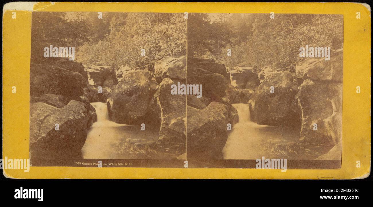 Garnet Pool, Glen, White Mtn. N.H. , Rocks, Waterfalls, Streams Stock ...
