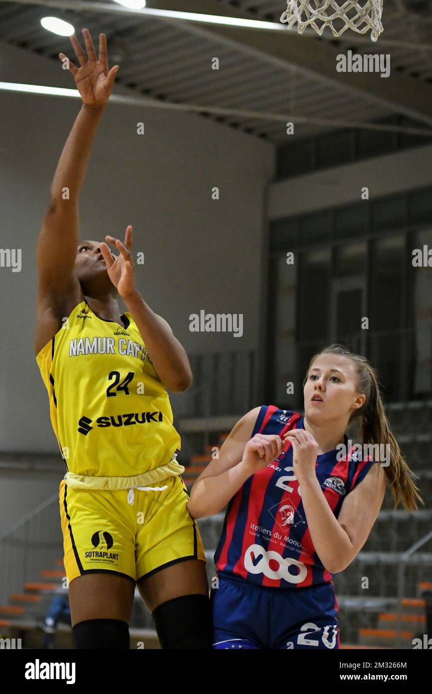 Basket Namur Capitale IMOVBIOH Sarah (24) and VOO Liege Panthers Marie ...