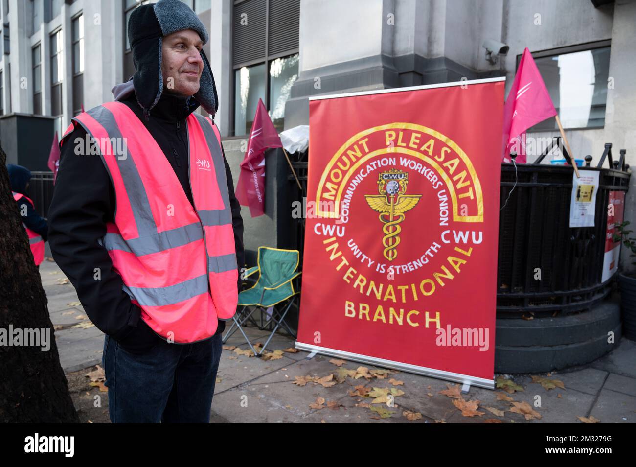 London, England. Mount Pleasant mail sorting office on the day that ...