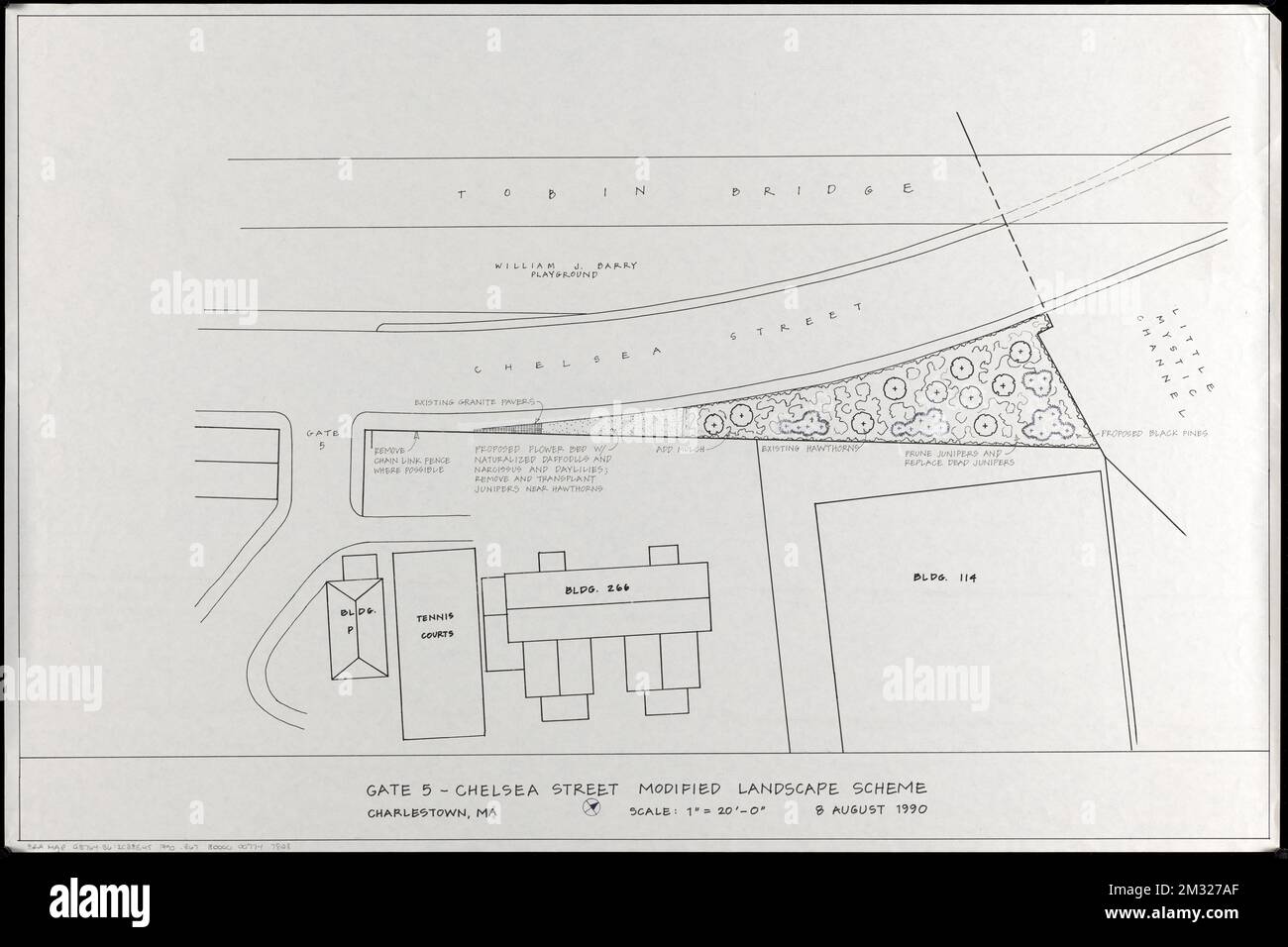 Gate 5 - Chelsea Street modified landscape scheme, Charlestown, MA ...