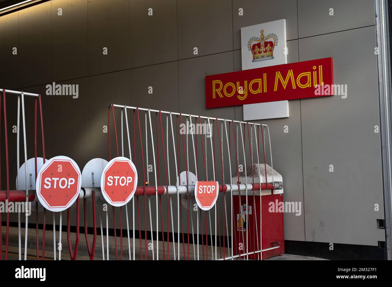 London, England. Mount Pleasant mail sorting office on the day that ...