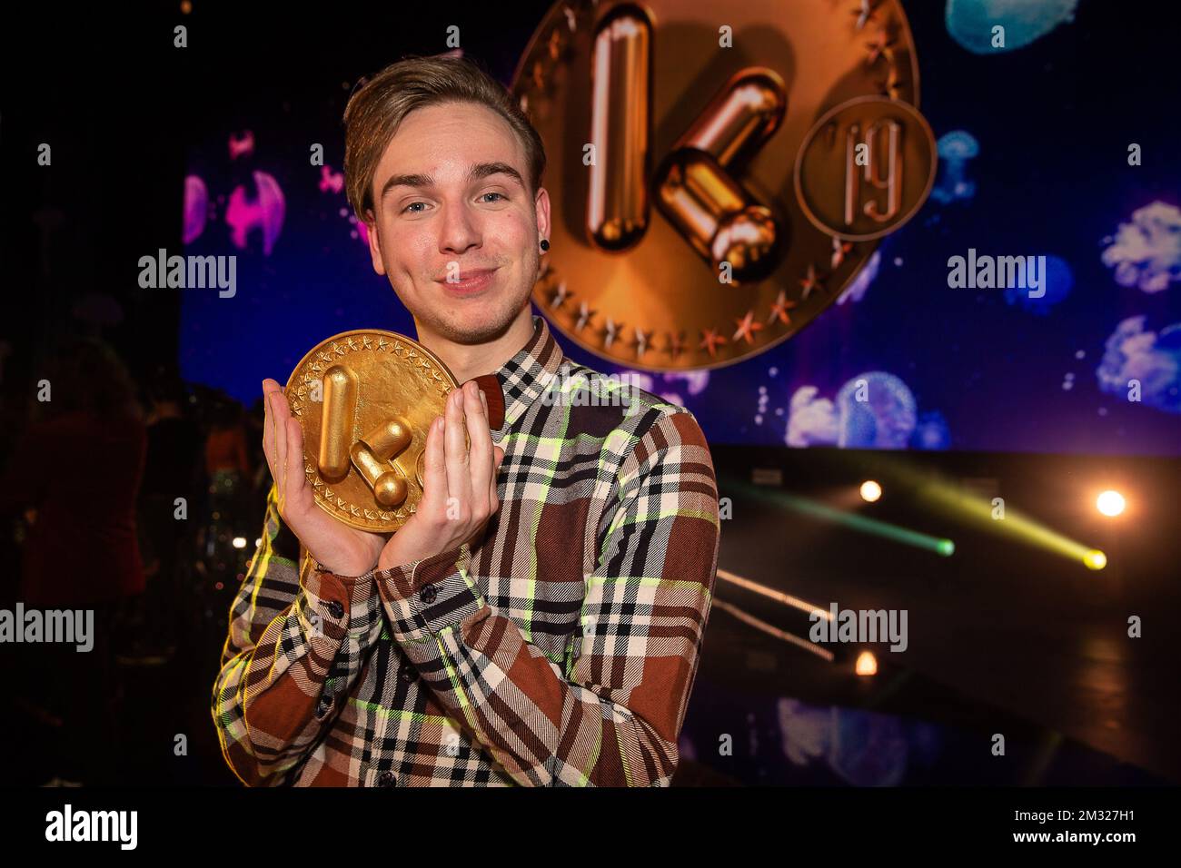 Dylan Agens pictured during the 'Gala van de Gouden K's' award show ...