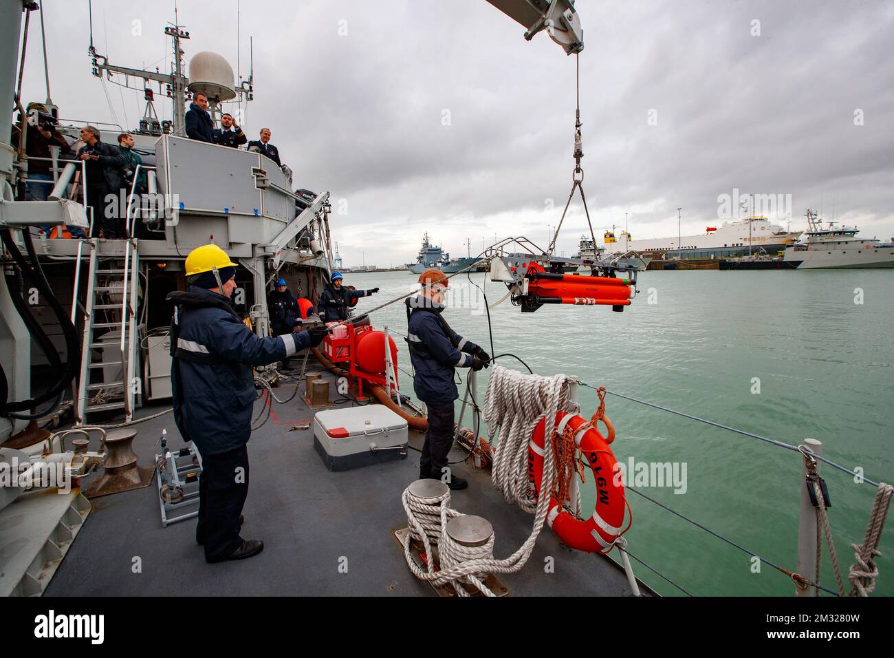 Illustration picture shows a visit of the new Defence minister to the ...