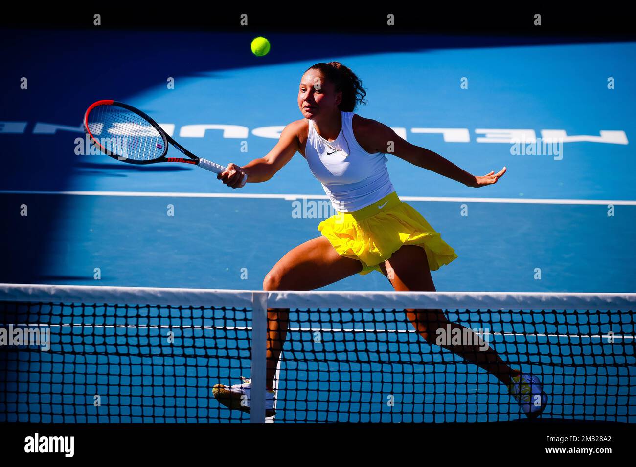 Belgian Sofia Costoulas pictured during Junior Girls' Doubles ...