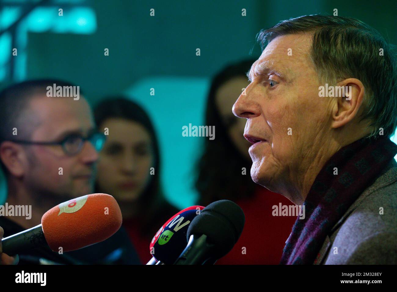 Lawyer Jef Vermassen talks to the press at a session of the assizes ...