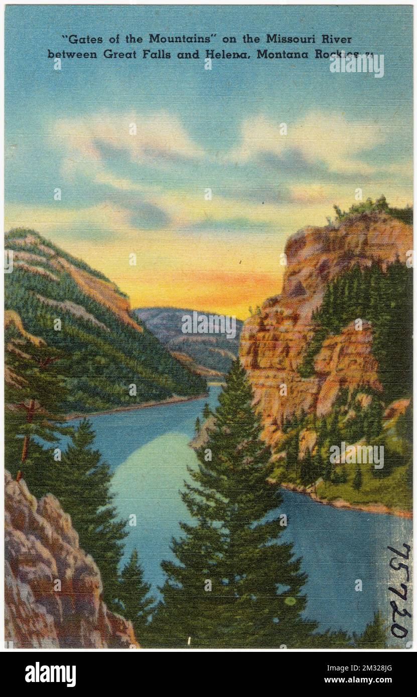 'Gates of the Mountains' on the Missouri River between Great Falls and ...