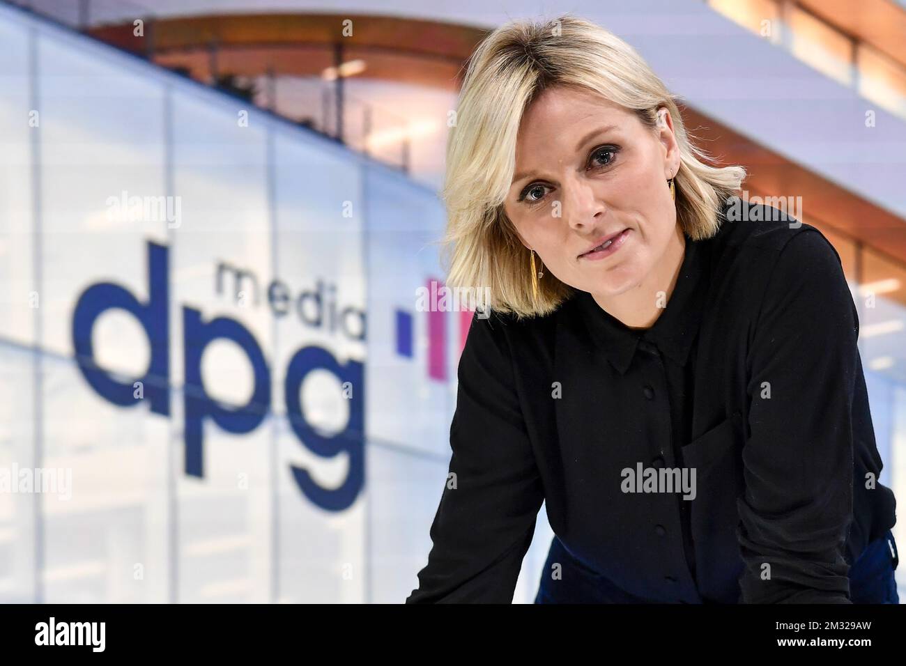 Catherine Moerkerke poses for the photographer at a visit to the new ...