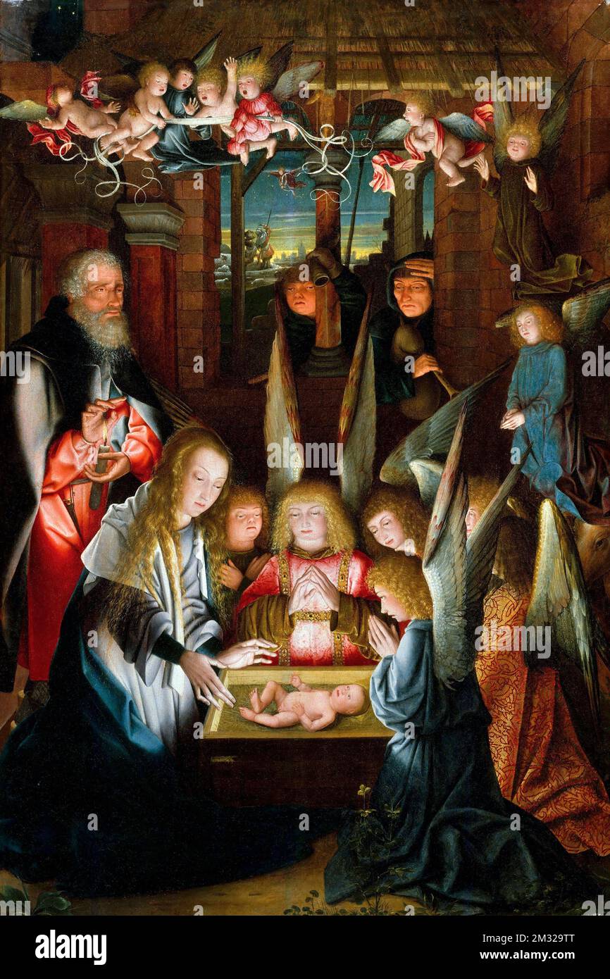The Adoration of the Christ Child by follower of Jan Joest of Kalkar (c ...