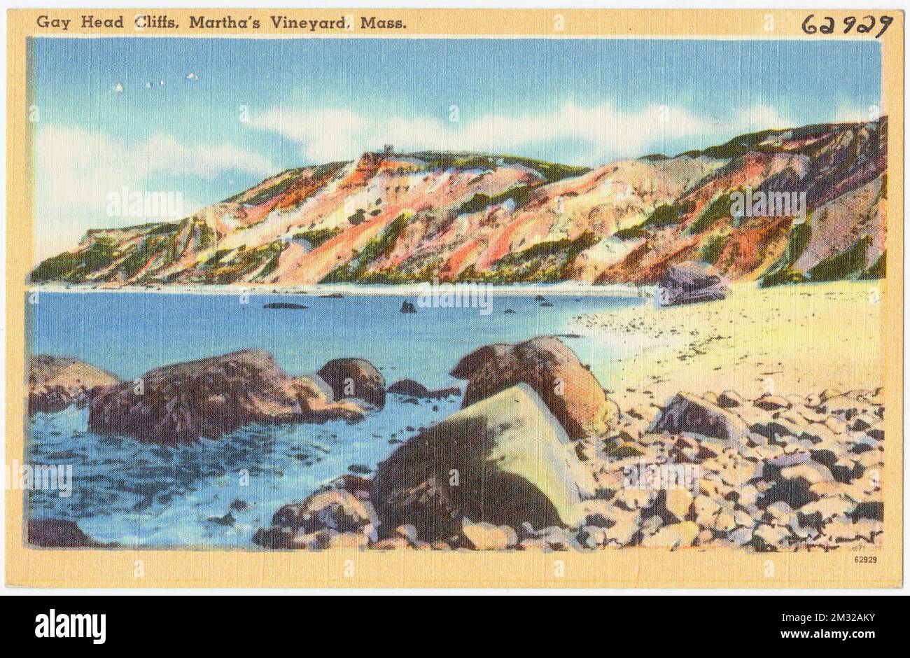 Gay Head Cliffs, Martha's Vineyard, Mass. , Cliffs, Tichnor Brothers ...
