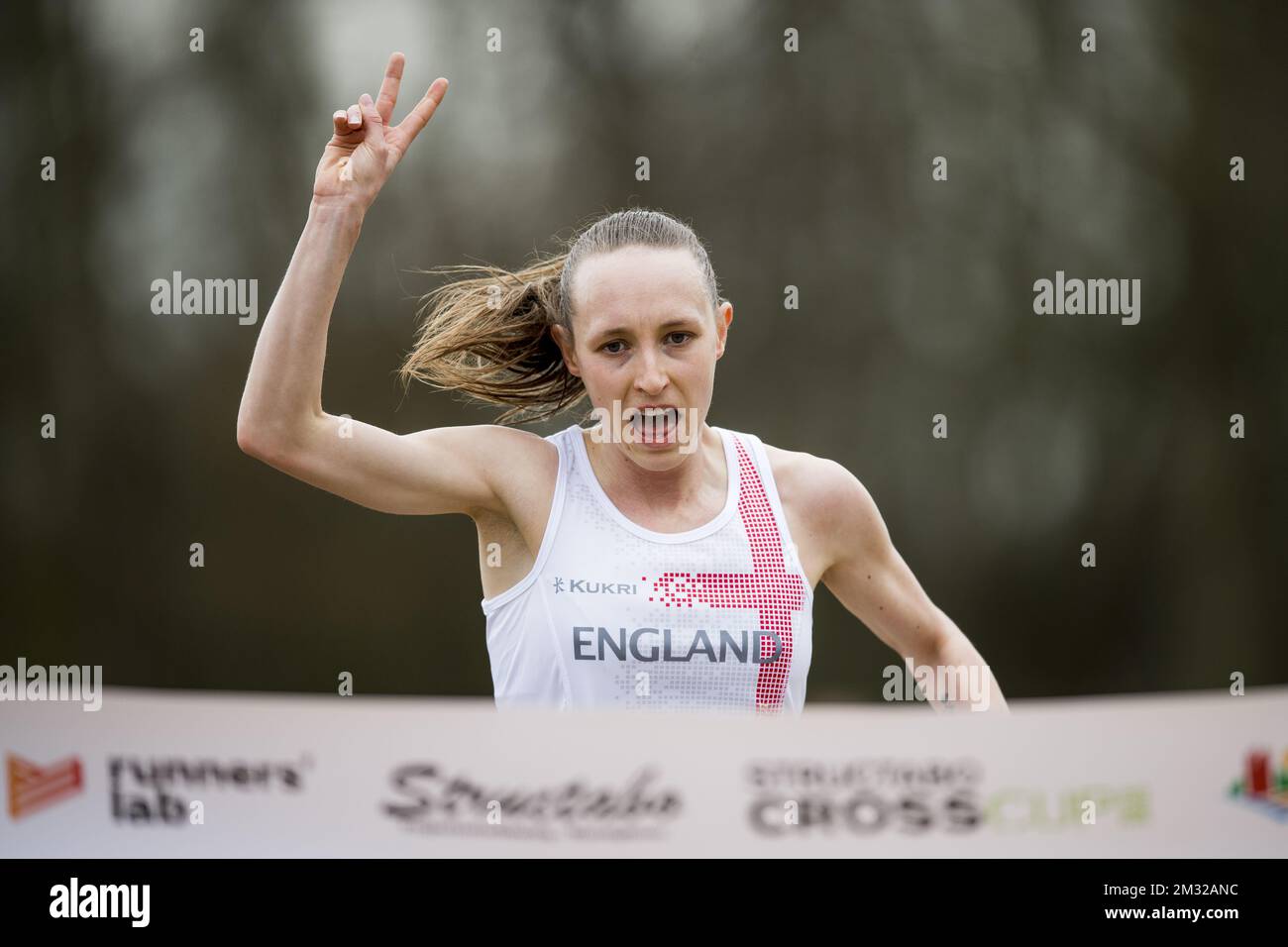 Kate Holt celebrate after winning the women's race at the fifth stage ...