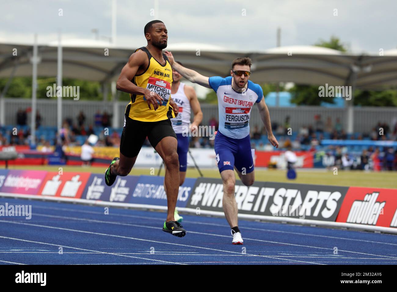 Nethaneel Mitchell-Blake Müller winning the 200m at the UK Athletics ...