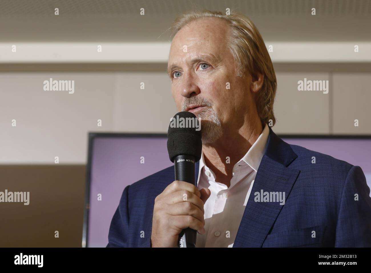 Telenet CEO John Porter pictured during a press conference of Belgian ...