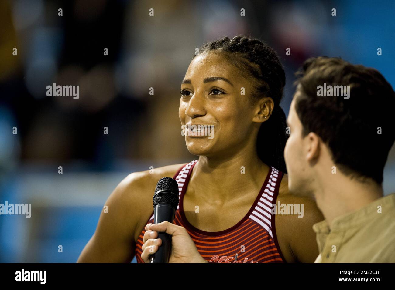Belgian Nafissatou Nafi Thiam pictured during the Belgian indoor ...