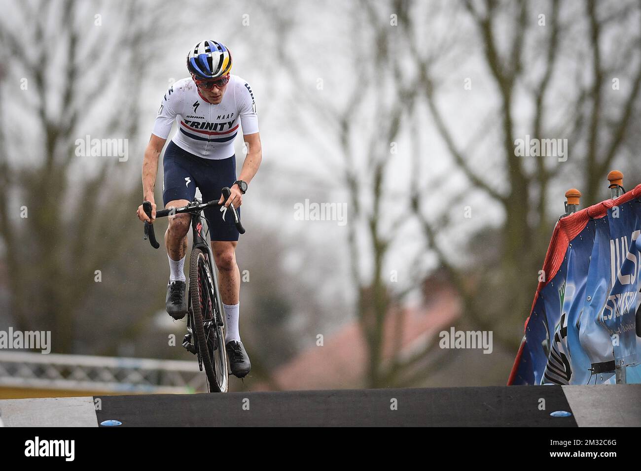 British Thomas Pidcock pictured in action during the men's elite race ...