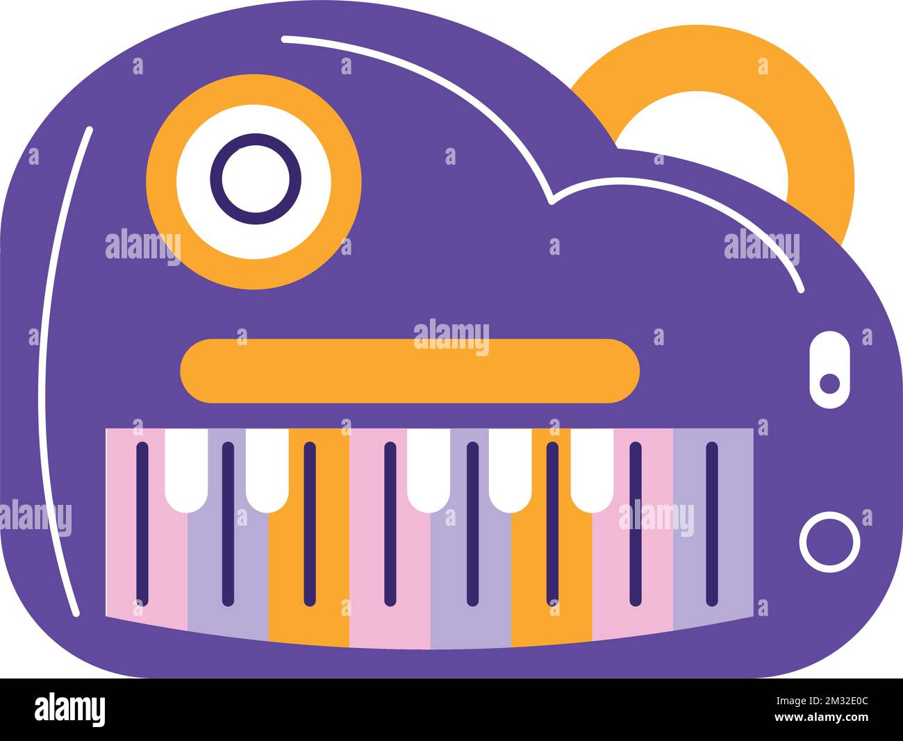 Isolated colored baby keyboard toy icon Vector Stock Vector Image & Art ...