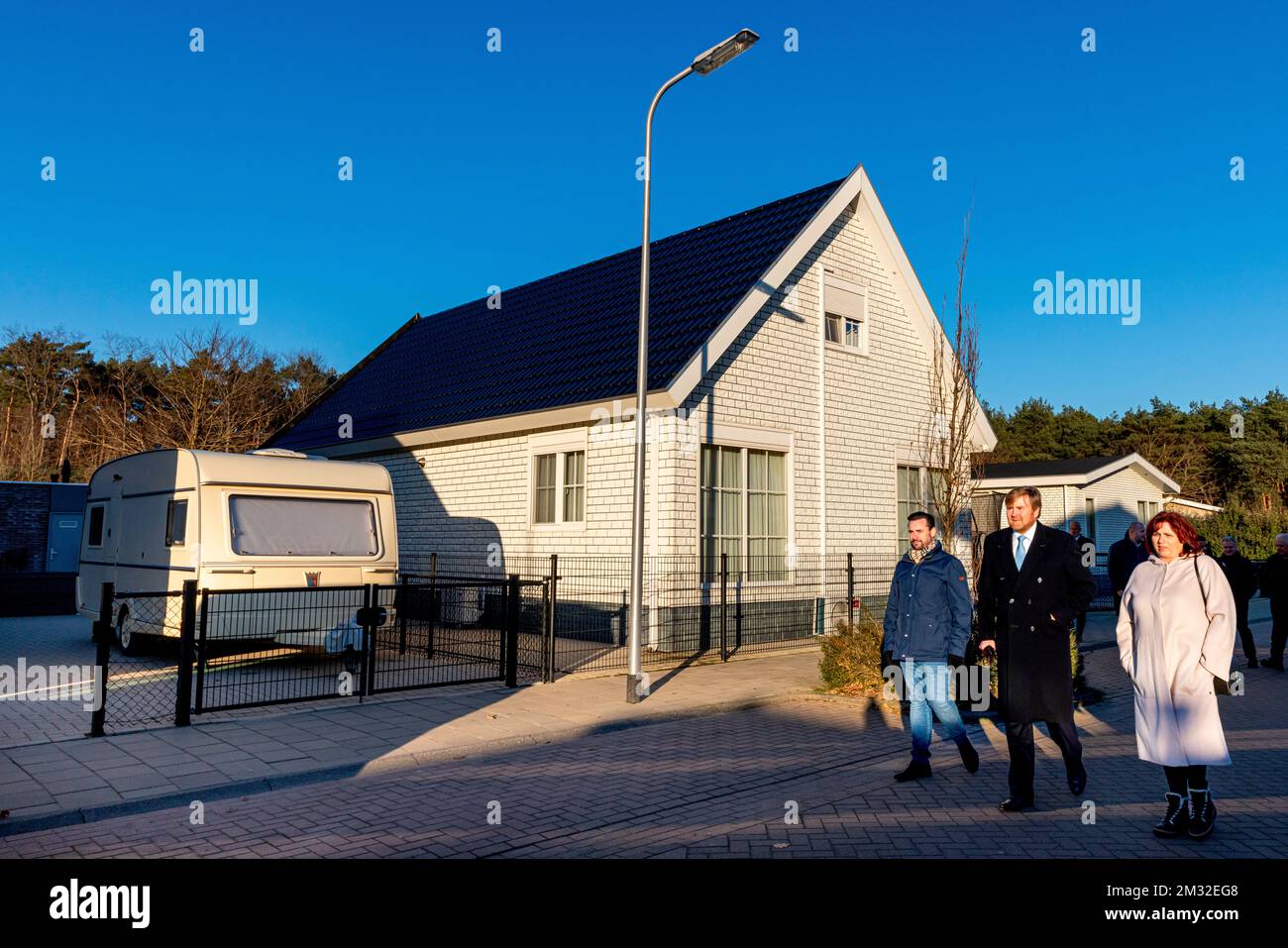 King Willem-Alexander of The Netherlands at woonwagencentrum Beukbergen ...