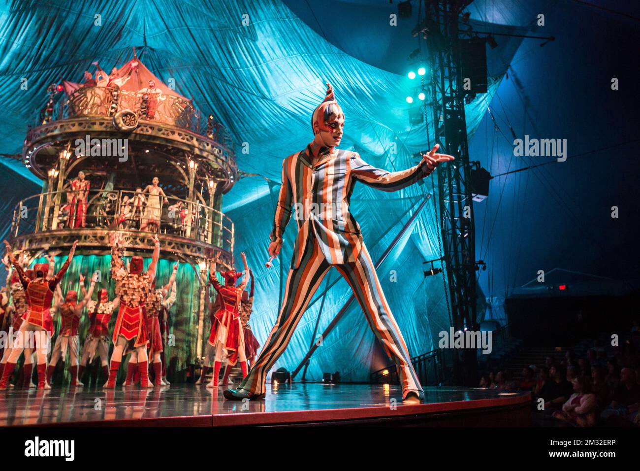 This handout picture, distributed by Full Options shows the Kooza show ...