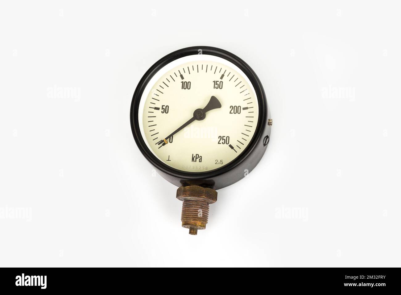 Industrial boiler pressure meter for central heating Stock Photo - Alamy