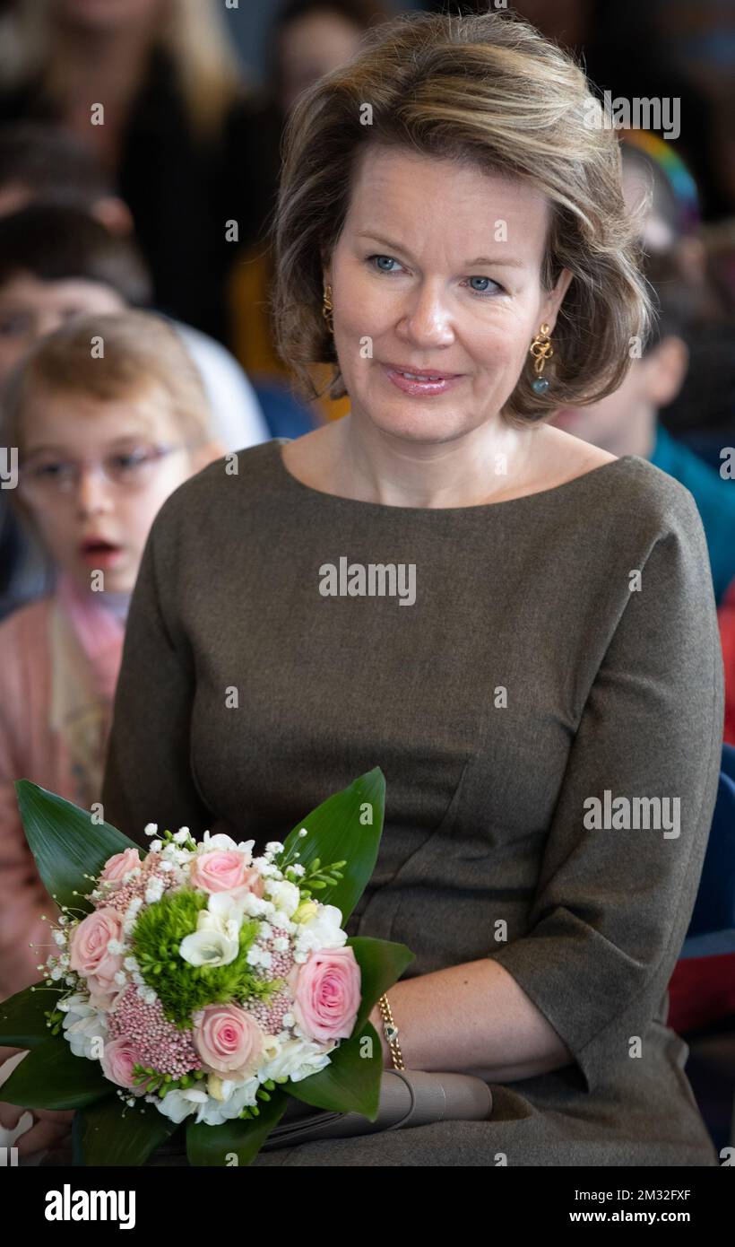 Queen Mathilde of Belgium pictured during a royal visit to the 'Fly to ...