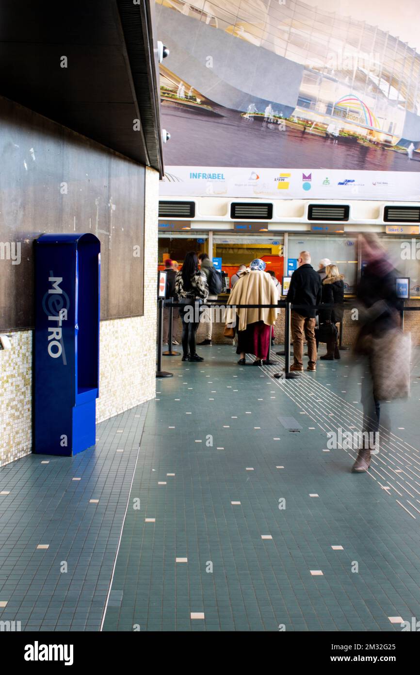 Illustration picture shows the ticket locket before the construction ...