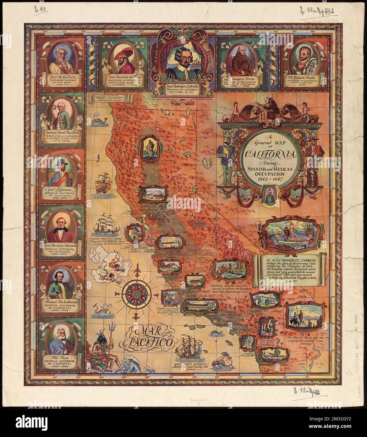 A general map of California during Spanish and Mexican occupation, 1542 ...